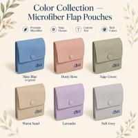 China Square Bottom Microfiber Envelope Jewelry Packing Pouch Custom Embossing Logo Microfiber Bracelet Earrings Storage Bag for sale