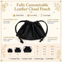 China Custom Embossing Logo Pu Leather Drawstring Pouch For Cosmetic Skincare Perfume Luxury Waterproof Pu Leather Drawstring Storage Bag for sale