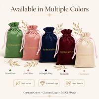 China High Quality Velvet Perfume Jewelry Candle Packing Bag With Logo Customized Velvet Drawstring Gift Pouch for sale