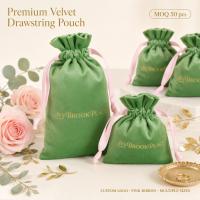 China High Quality Velvet Perfume Jewelry Candle Packing Bag With Logo Customized Velvet Drawstring Gift Pouch for sale