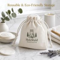 China Custom Logo Printing Ecofriendly Reusable Muslin Cotton Pouch for Storage and Protection for sale