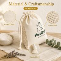 China Custom Logo Printing Ecofriendly Reusable Muslin Cotton Pouch for Storage and Protection for sale