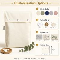 China Custom Beige Cotton Twill Envelope Pouch For Clothing Cosmetic Book Cotton Twill Envelope Packing Bag With Button for sale