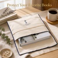 China Custom Wavy Edge Cotton Twill Envelope Gift Bag Beige Cotton Twill Envelope Packing Pouch With Logo for sale
