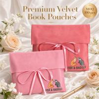 China Customized Cute Pattern Suede Envelope Gift Pouch With Bow Elegant Pink Suede Envelope Hair Bundles Underwear Storage Envelope Bag for sale