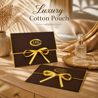 China Brown Cotton Twill Envelope Underwear Storage Pouch With Logo Reusable Cotton Envelope Gift Bag For Scarf Book for sale