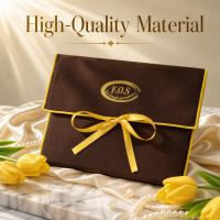 China Brown Cotton Twill Envelope Underwear Storage Pouch With Logo Reusable Cotton Envelope Gift Bag For Scarf Book for sale