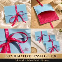 China Custom Printed Logo Suede Hair Bundles Lingerie Storage Gift Bag High End Velvet Envelope Makeup Gift Pouch for sale