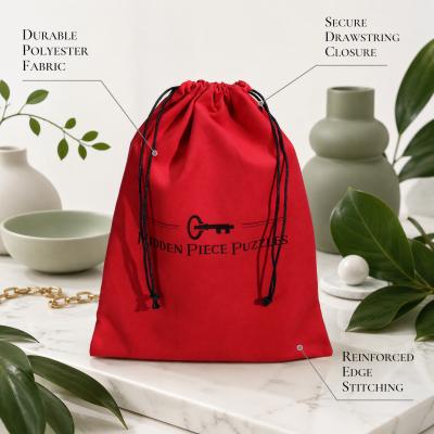 China Custom Logo Printing Suede Underwear Handbag Drawstring Pouch Soft Velvet Drawstring Dust Bag For Cosmetic for sale