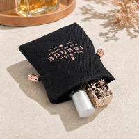 China Wholesale Jute Perfume Packaging Drawstring Pouch with logo Organic Black Jute Comb Soap Drawstring Storage Bag for sale