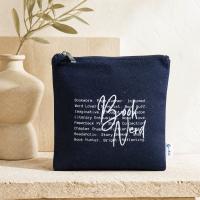 China Custom Logo Canvas Zipper Pouch Printed Toiletry Travel Organizer Storage Bag Reusable Canvas Makeup Tools Dust Zipper Pouch for sale