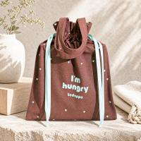 China Custom Printed logo Canvas Makeup Drawstring Travel Bag with Handles Reusable Canvas Shopping Gift Storage Pouch for Cosmetic for sale