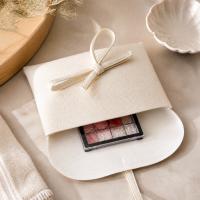 China Personalized Pu Leather Cosmetic Envelope Pouch With Bow High Quality Pu Leather Perfume Jewelry Cover Gift Bag for sale