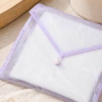 China Luxury Organza Envelope Packaging Pouch With Pearl Button Customized Organza Wedding Favor Envelope Gift Bag for sale