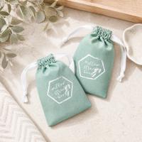 China Custom Logo Cotton Linen Drawstring Gift Pouch with Ribbon Closure Reusable Jewelry Cosmetic Wedding Favor Packaging Bag for sale