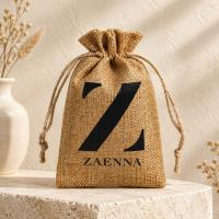 China Custom Organic Jute Drawstring Packing Pouch for Perfume Eco-friendly Jute Drawstring Candle Sachet Dust Bag with logo for sale