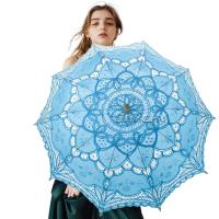 China Lace Parasol with Wooden Handle 65cm Wedding Umbrella for Brides and Special Events Party Supplies for sale
