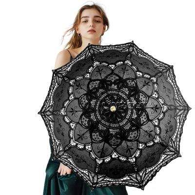 China Professional Lace Wedding Umbrella for Women - Custom Promotional Party Supplies with 200mm Handle and 90cm Diameter for sale