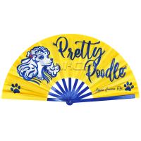 China Custom 13 Inch Bamboo Folding Fans with LED and Rainbow Printing - 33x66cm Size for Rave Events for sale