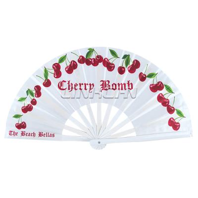 China 13 Inch Custom LED Bamboo Clap Clack Fan with Sublimation Printing - 33x66cm Foldable Design for Events for sale