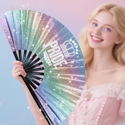 China 13-inch Large Rave Fan with 33cm Folded Length and 130g Weight for Line Dancing and Events for sale