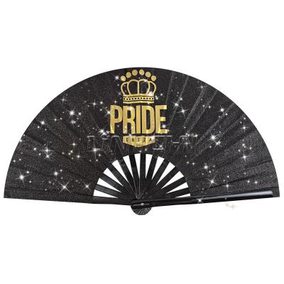 China Custom 13-Inch Bamboo Rave Clack Fan with Logo Sublimation - 33×66 cm Size, 130g Weight for Events for sale