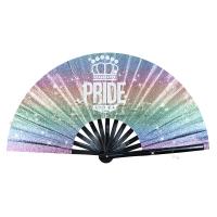 China Custom Silk Fabric Bamboo Handheld Wedding Fan 33x66cm with Logo Personalization for Bridal Party Favors for sale