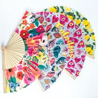 China Wooden Hand Fan 23cm x 42cm Spanish Style Folding Fan for Costume Parties and Decorations for sale
