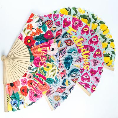 China Wooden Hand Fan 23cm x 42cm Spanish Style Folding Fan for Costume Parties and Decorations for sale