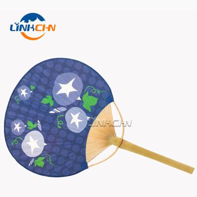 China 37cm x 24cm Bamboo Craft Paper Hand Fans - 40g Lightweight Custom Design Wholesale for sale
