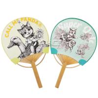 China Customized Paper Paddle Handheld Decorative Fans 37cm x 24cm 40g Weight with Full Custom Design Options for sale