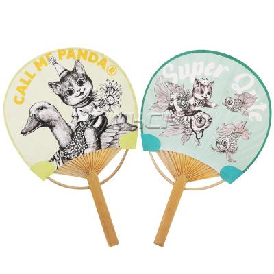 China Customized Paper Paddle Handheld Decorative Fans 37cm x 24cm 40g Weight with Full Custom Design Options for sale