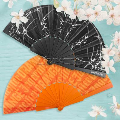 China Custom 23cm PVC Plastic Hand Fan for Business Promotions - 42cm Width, 60g Lightweight for sale