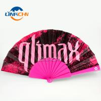 China 23cm Custom Plastic Hand Fan with Digital Printing for Promotional Use - 42cm Width, 60g Weight for sale