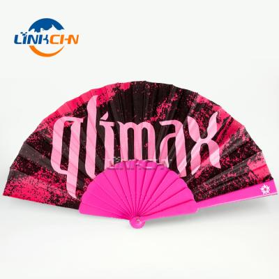 China 23cm Custom Plastic Hand Fan with Digital Printing for Promotional Use - 42cm Width, 60g Weight for sale