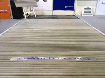 China Grey Double Wiper 12mm Entrance Barrier Matting for sale