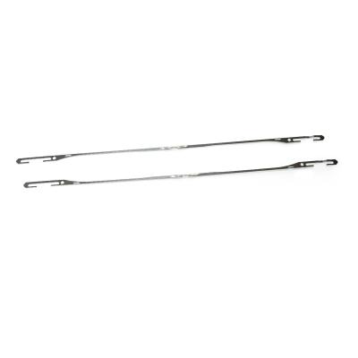 China C Type Heald Wires Duplex Textile Wire Heald 280mm Textile Machinery Weaving Loom Parts for sale
