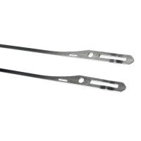 China Duplex Heald Wires O Type Weaving Loom Parts 330mm Length For Textile Machinery for sale