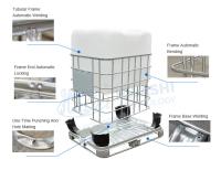 China IBC Cage Base Frame Welding Machine For IBC 1000L Water Tank Stainless Steel Cage for sale