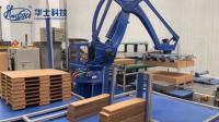 China Electromagnet Gripper Handling Metal Carbon Steel Sheets Box Palletizer Machine Case Palletiser Machine for sale