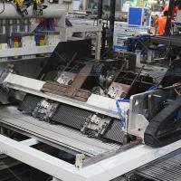 China Advanced Automatic Wire Shelf Welding Machine For Wire Mesh Deck Shelving Production Line for sale