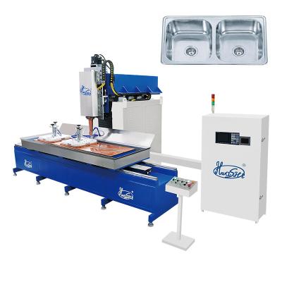 China Hwashi Automatic 304 Stainless Steel Sink Rolling Seam Welding Machine CNC Sink Welding Machine/Undermount Kitchen Sink for sale