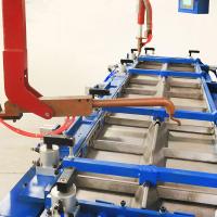 China PLC Control Door Panel Spot Welding Machine with 3+3mm Welding Thickness and 380V 2-Phase Power for sale