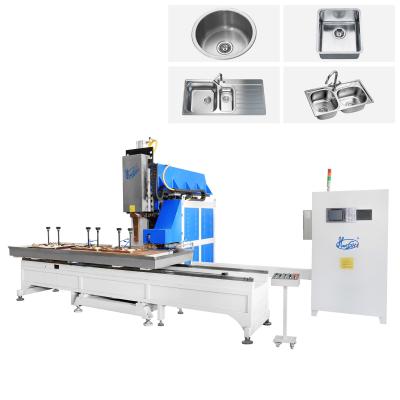 China Stainless Steel Sink Welding Machine with 50mm Grinding Wheel Diameter, 1000A Welding Current, and Semi-Automatic Operation for Kitchen Sink Production for sale