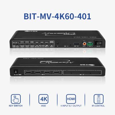 China BIT-MV-4K60-401 4K60 Multi Viewer HDMI Video Wall Controller with 4 HDMI Inputs and Seamless Switching for sale