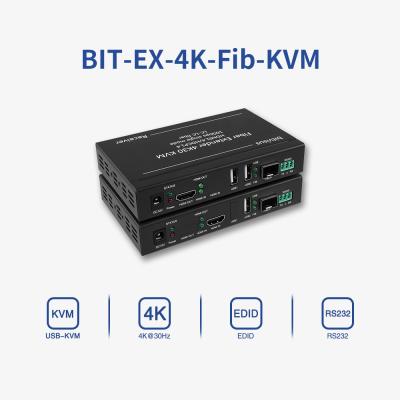 China Bitvisus 4k60 Industrial Single Mode 20km LC to LC KVM Transmitter Receiver HDMI Fiber Extender for sale