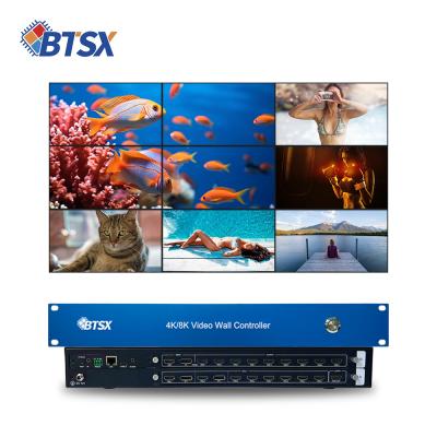 China Bitvisus 8 in 9 Out Video Wall Controller with DP 1.2 and 4K60 Input for Multi-Screen Display for sale