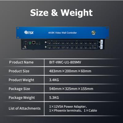 China Versatile 8x HDMI Matrix Switcher with 30-60Hz Frequency Response and HDMI2.0/HDCP1.4 Type Agreement for sale