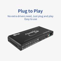 China 1 in 4 Out Video Wall Controller with 4K60 Output Multi Display Modes and RS232 Control for Command Center for sale