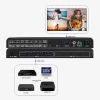 China 1 in 4 Out Video Wall Controller with 4K60 Output Multi Display Modes and RS232 Control for Command Center for sale